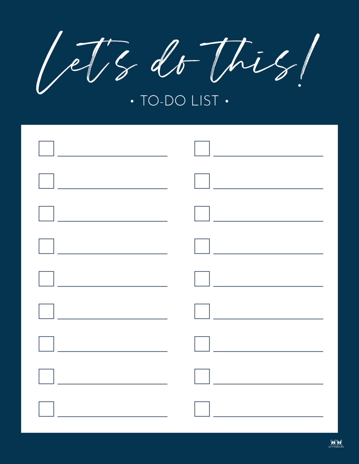 To Do Lists - 39 FREE Printables | Printabulls