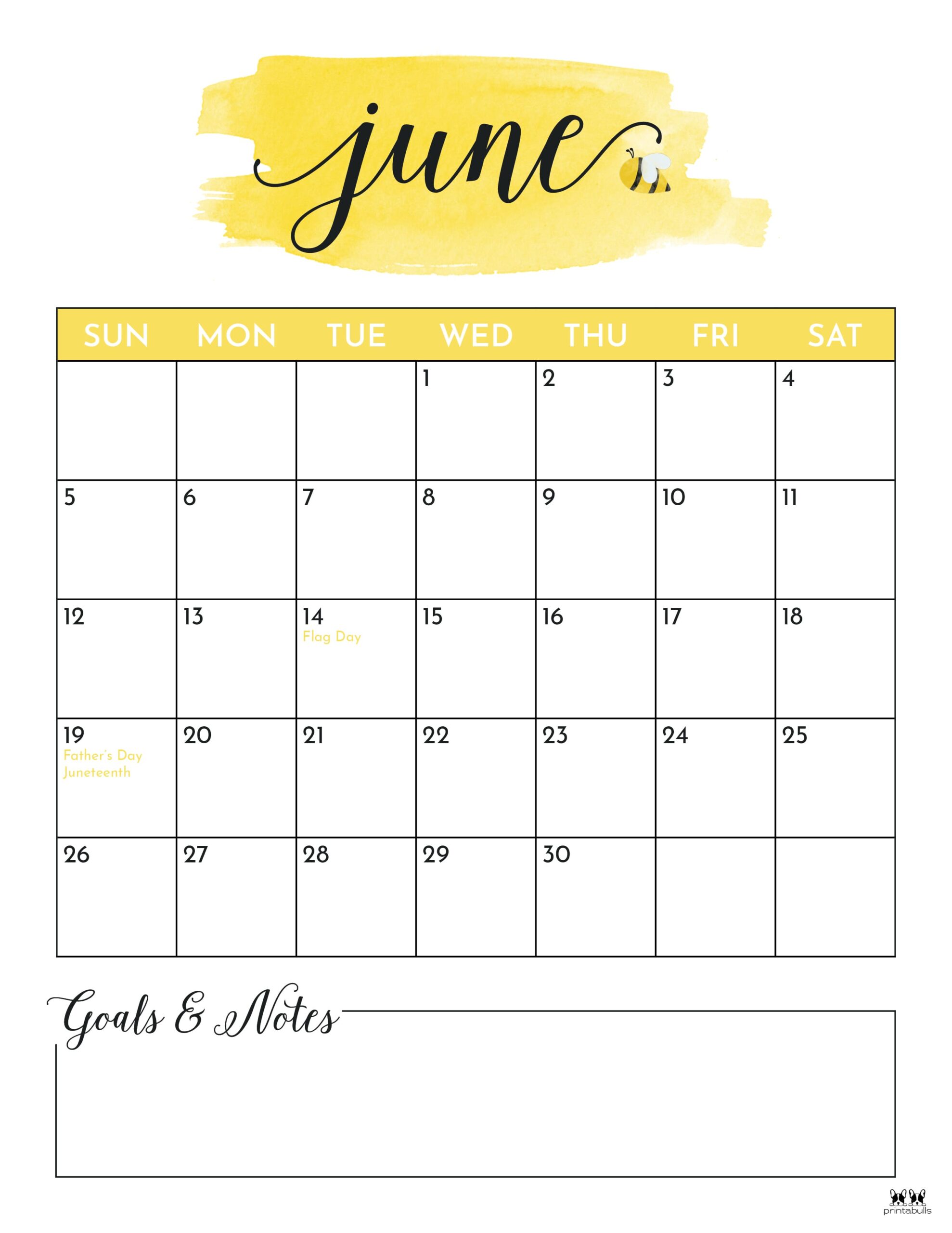 June 2022 Calendars - 25 FREE Printables | Printabulls