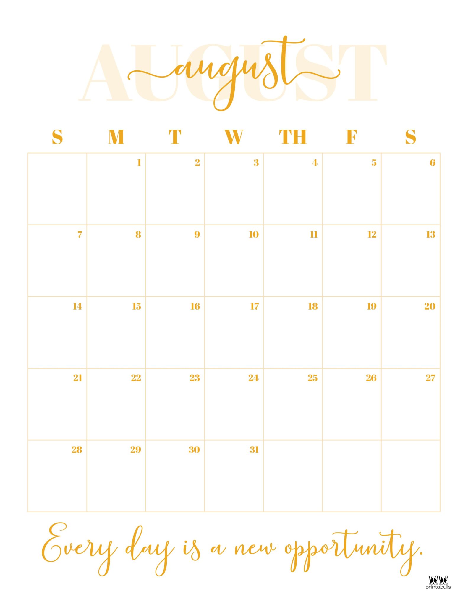 August 2022 Calendars - 33 FREE Printables | Printabulls