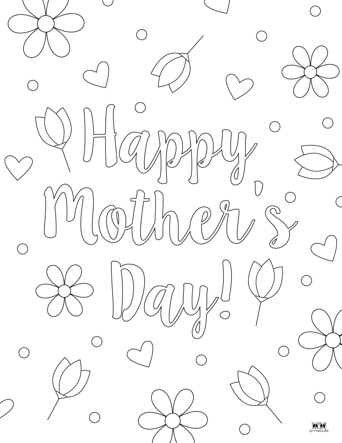 Mother's Day Coloring Pages - 50 FREE Printables | Printabulls