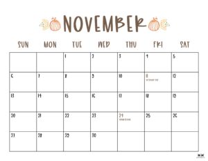 November 2022 Calendars - 50 FREE Printables | Printabulls