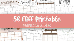 November 2022 Calendars - 50 FREE Printables | Printabulls