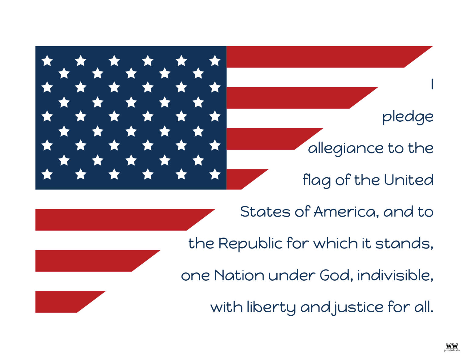 Pledge of Allegiance Words - 20 FREE Printables | Printabulls