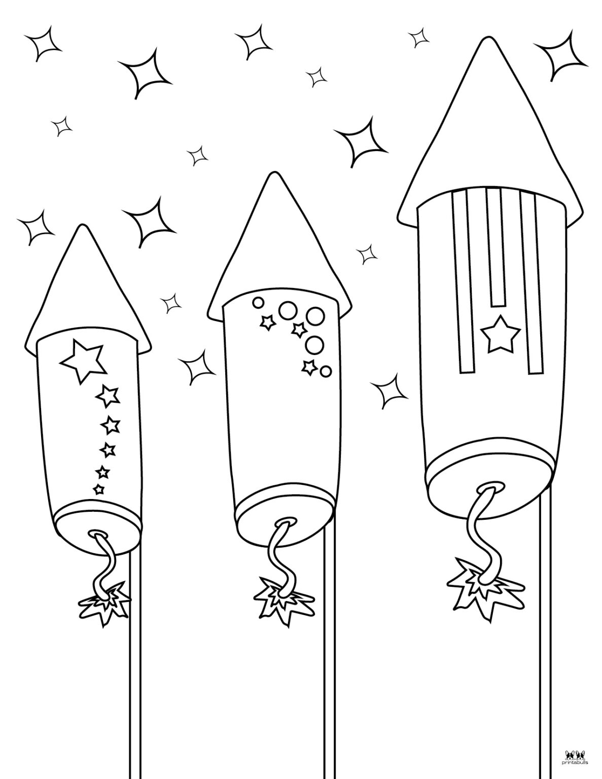 Firework Coloring Pages - 30 FREE Printables | Printabulls