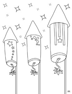 Firework Coloring Pages - 30 FREE Printables | Printabulls
