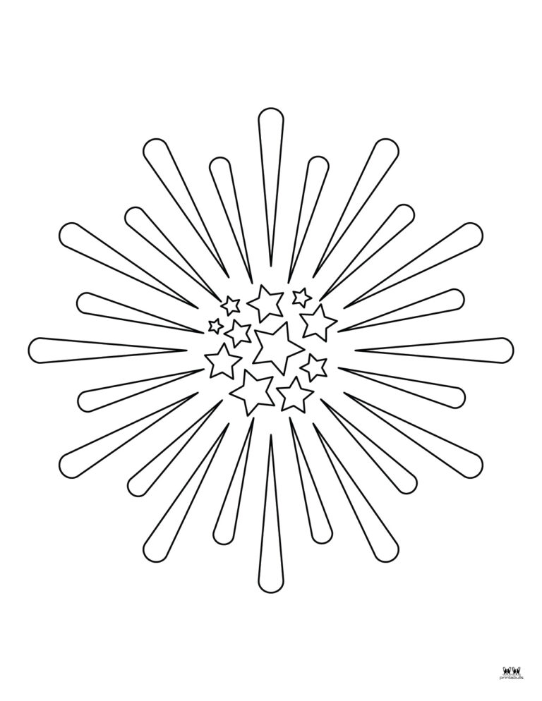 Firework Coloring Pages - 30 FREE Printables | Printabulls