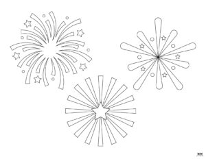 Firework Coloring Pages - 30 FREE Printables | Printabulls