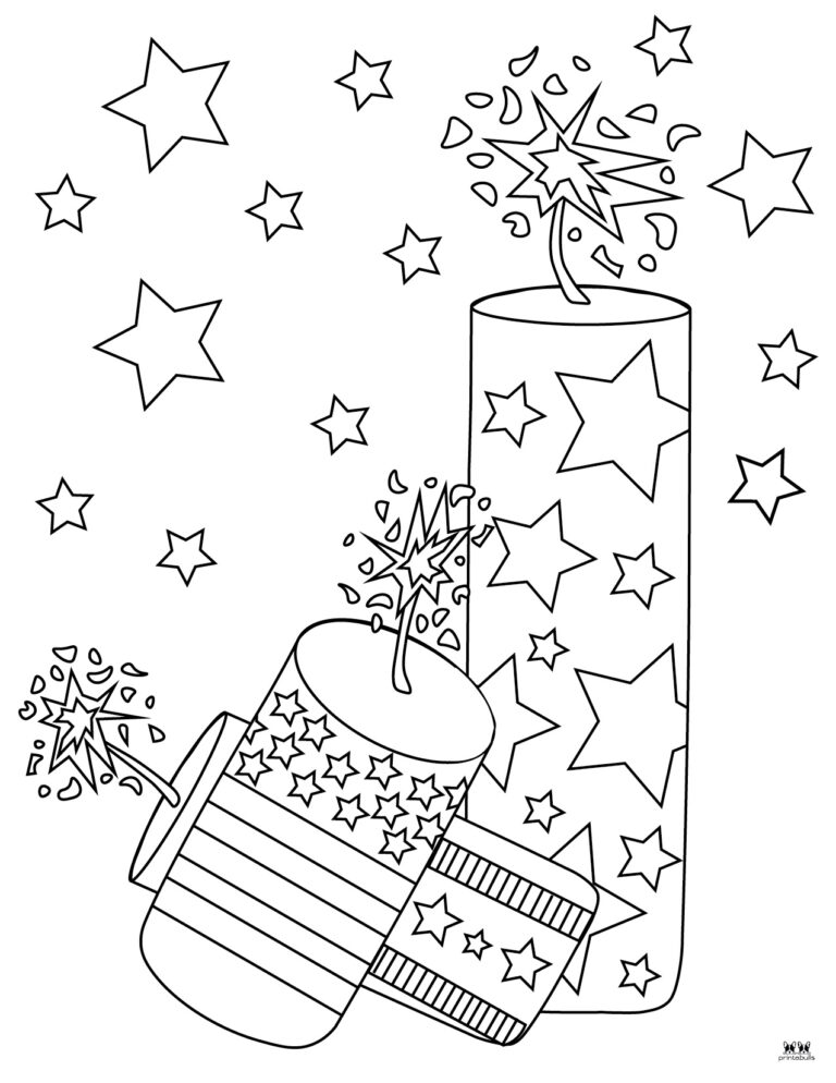 Firework Coloring Pages - 30 FREE Printables | Printabulls