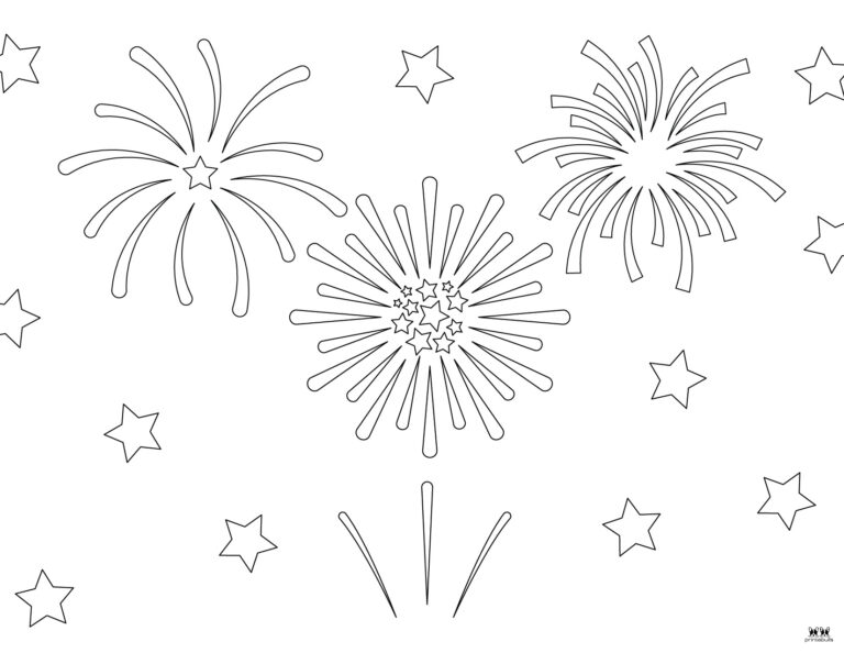 Firework Coloring Pages - 30 FREE Printables | Printabulls