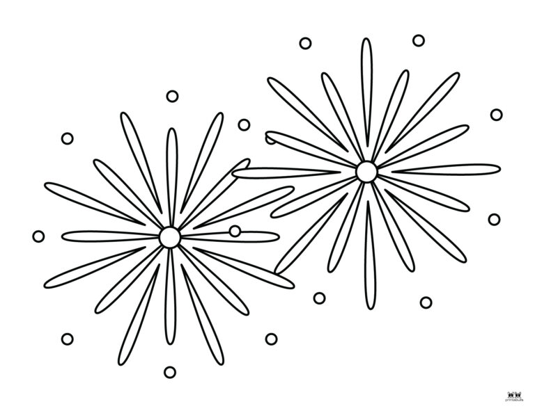 Firework Coloring Pages - 30 FREE Printables | Printabulls