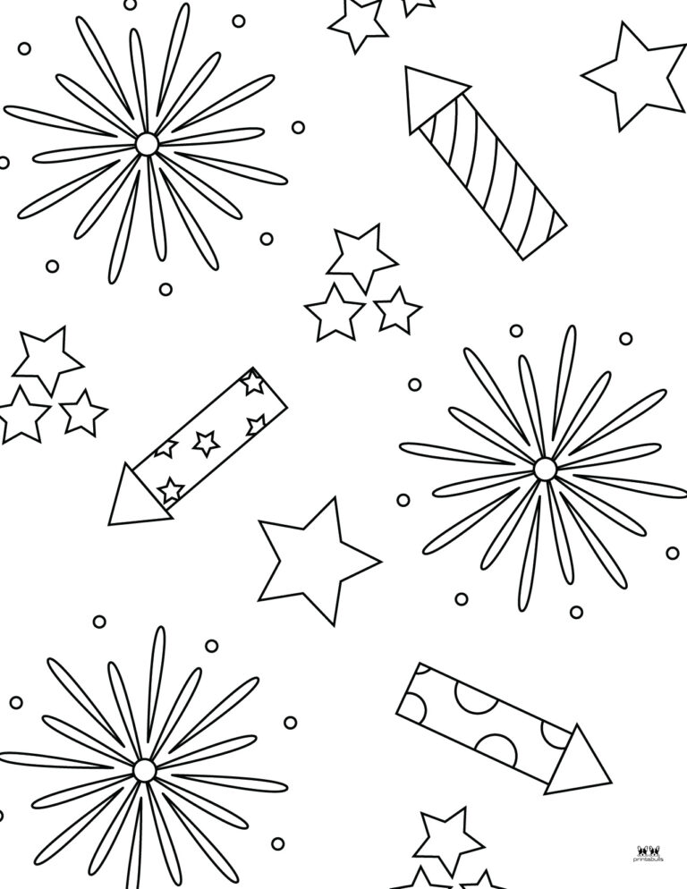 Firework Coloring Pages - 30 FREE Printables | Printabulls