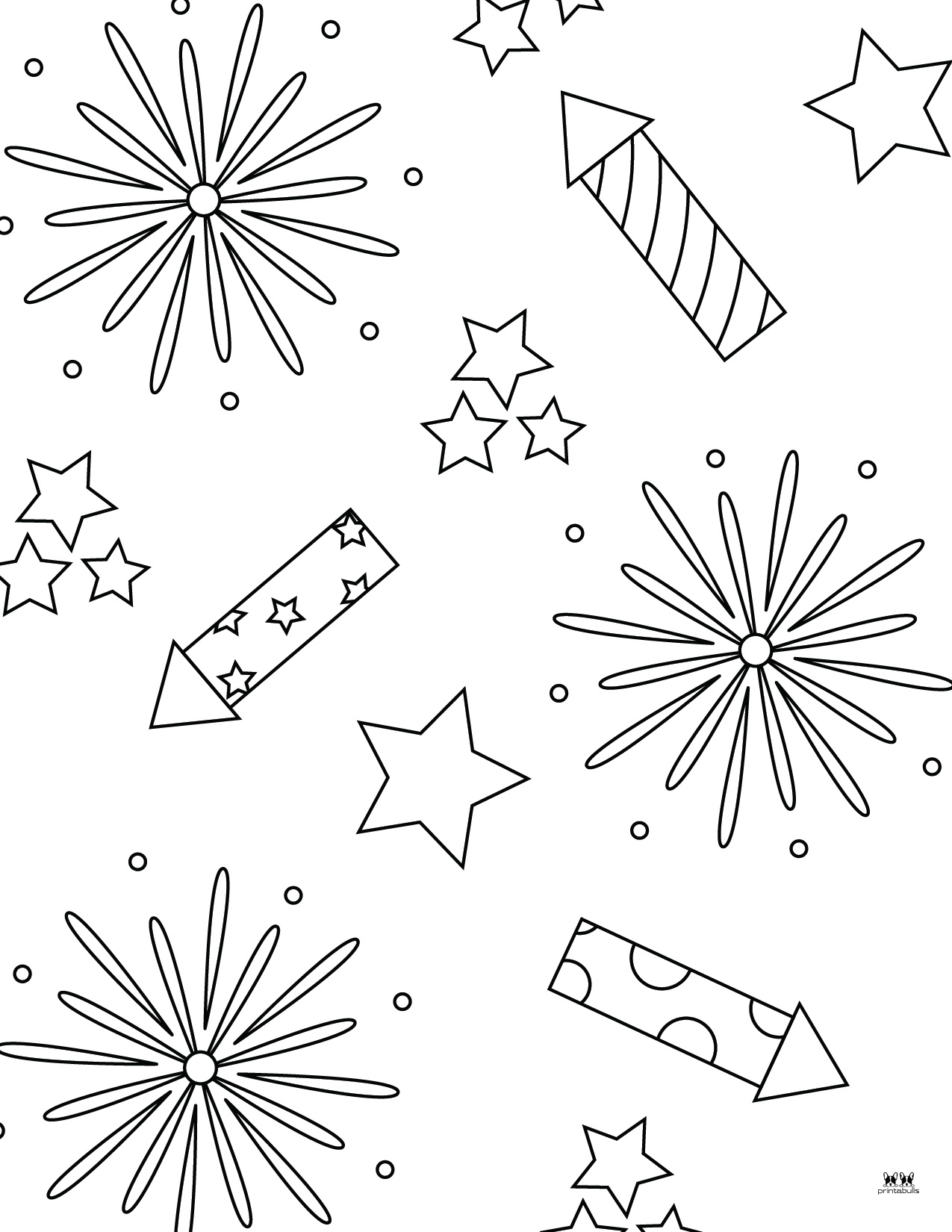 Fireworks Coloring Pages Printable July Firework Colouring Sheets Kids ...