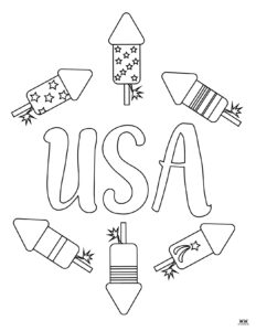 Firework Coloring Pages - 30 FREE Printables | Printabulls