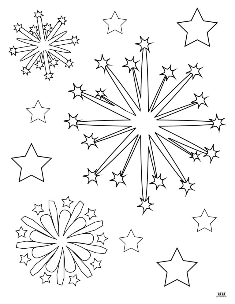 Firework Coloring Pages - 30 FREE Printables | Printabulls