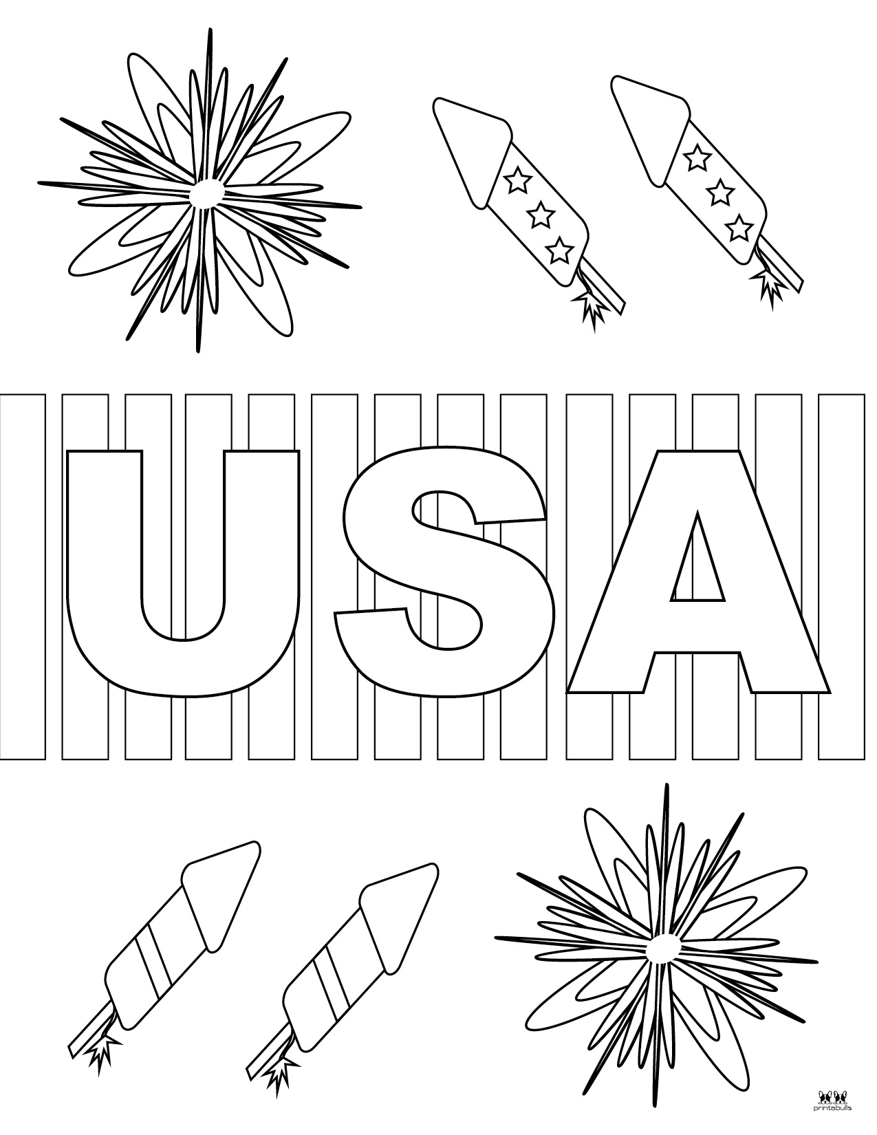 Firework Coloring Pages - 30 FREE Printables | Printabulls