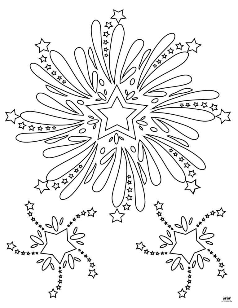 Firework Coloring Pages - 30 FREE Printables | Printabulls
