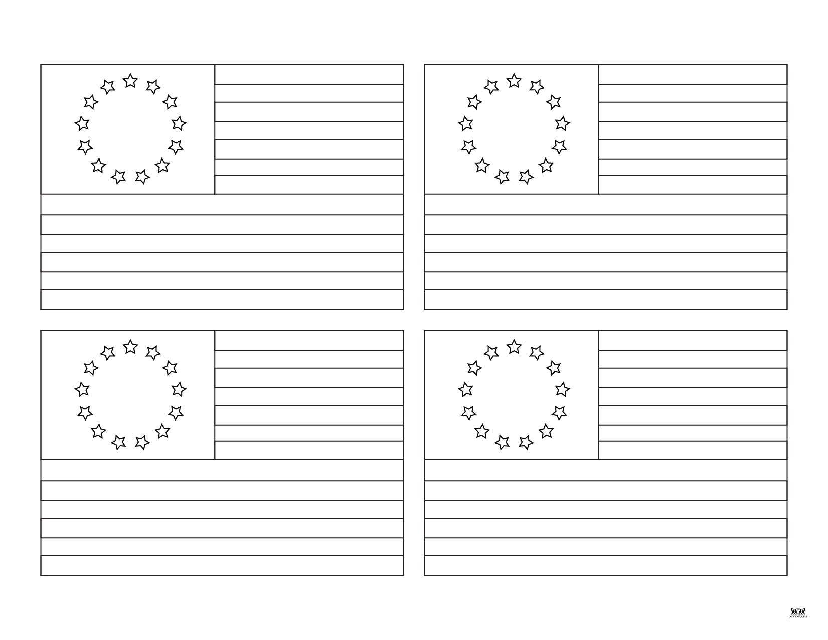 American Flag Coloring Pages & Templates - 20 FREE Pages - PrintaBulk