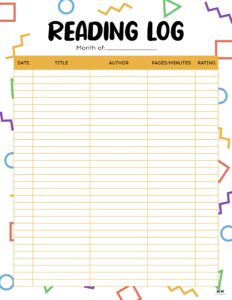 Reading Logs - 21 FREE Printables | Printabulls