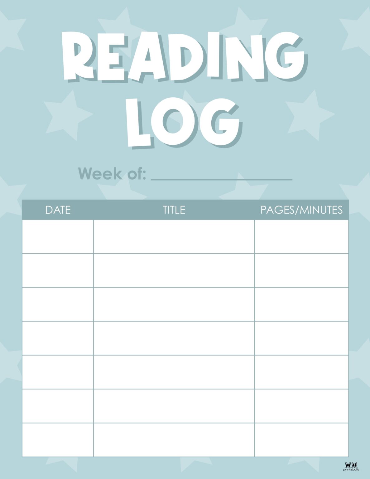Reading Logs - 21 FREE Printables | Printabulls