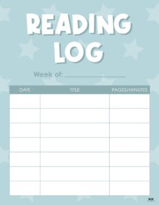 Reading Logs - 21 FREE Printables | Printabulls