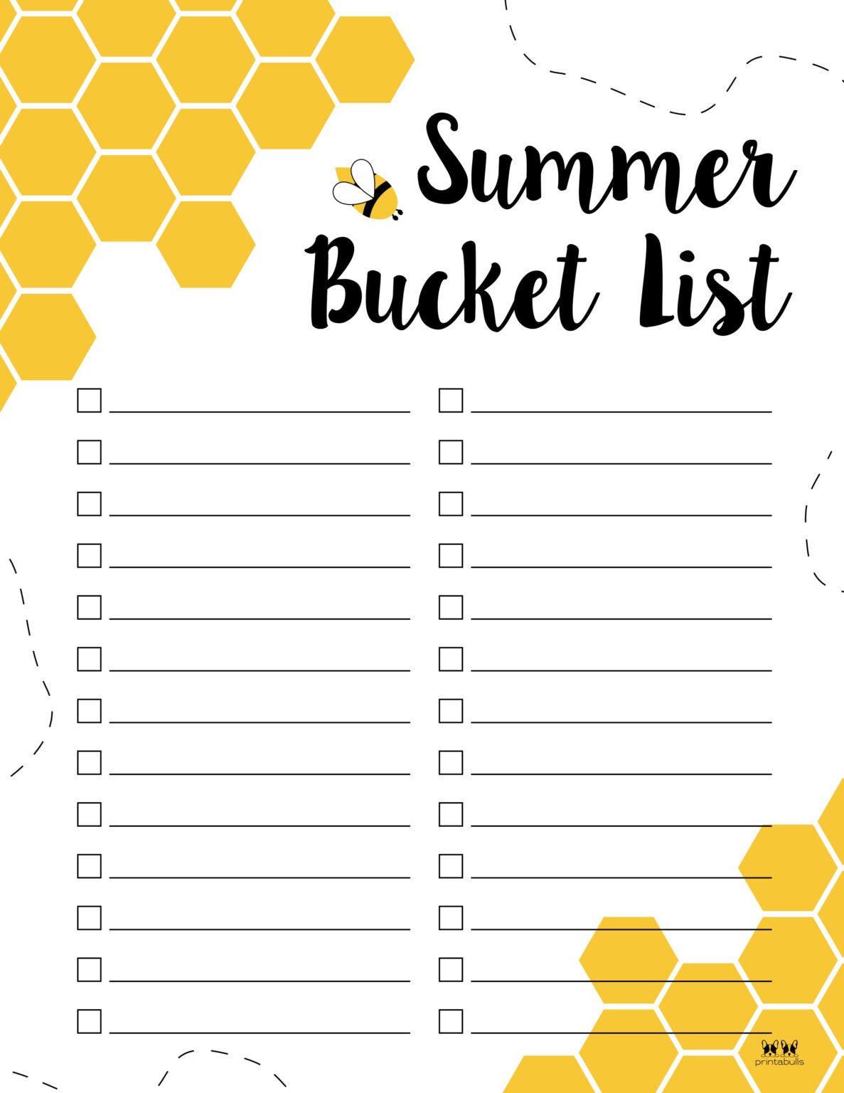 Summer Bucket Lists - 20 FREE Printables | Printabulls