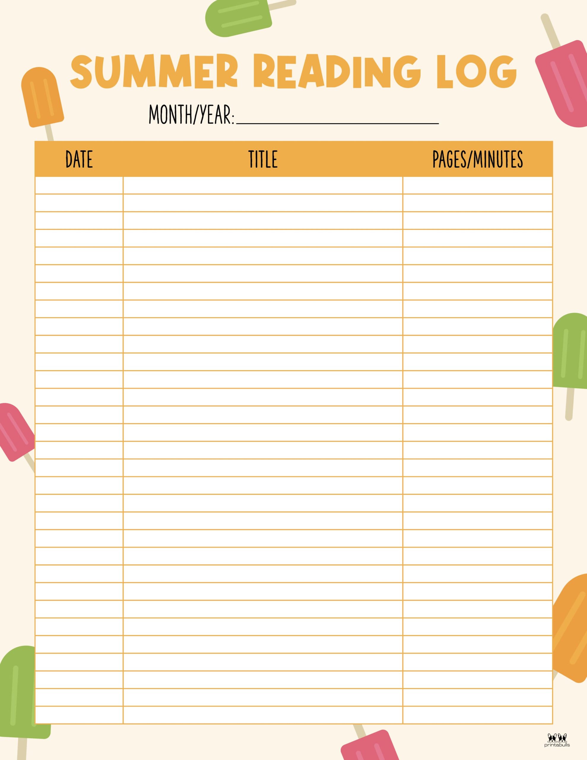 Reading Logs - 21 FREE Printables | Printabulls