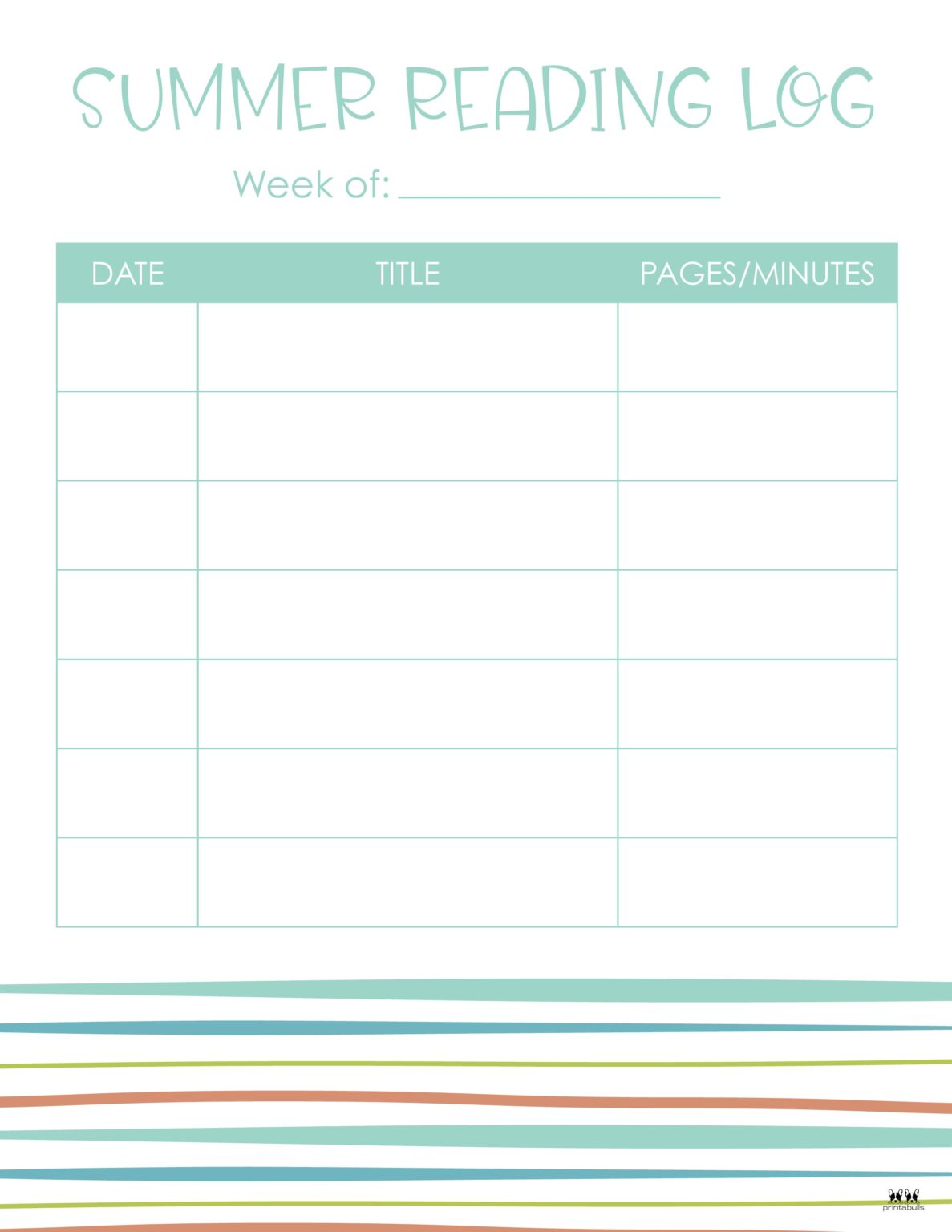 Reading Logs - 21 FREE Printables | Printabulls