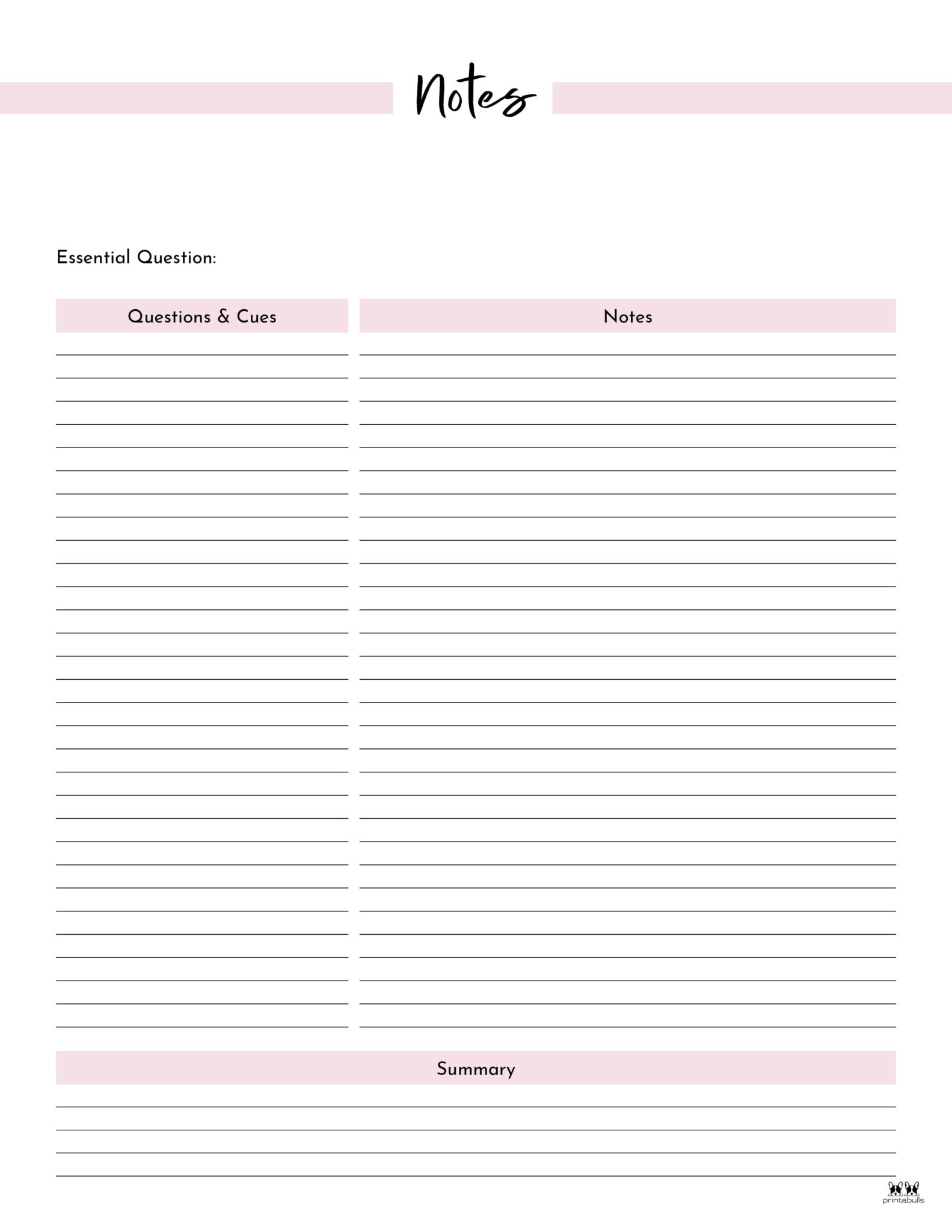 Cornell Notes Templates 15 FREE Printables Printabulls Cornell Notes Templates 15 FREE Printables Printabulls