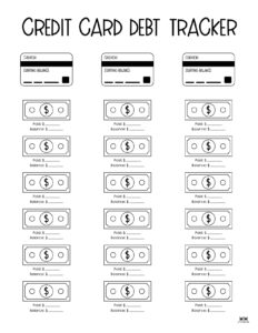 Debt Trackers & Debt Snowball Worksheets - 44 Pages | Printabulls
