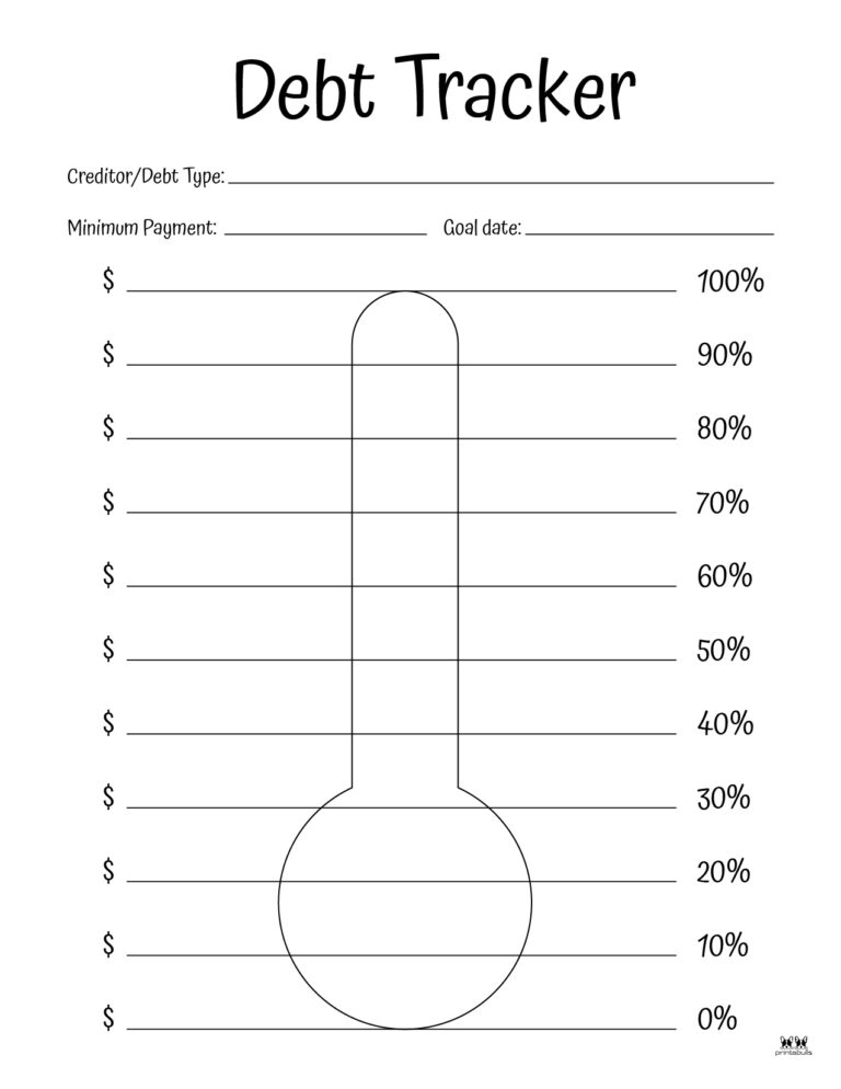 Debt Trackers & Debt Snowball Worksheets - 35 Pages | Printabulls