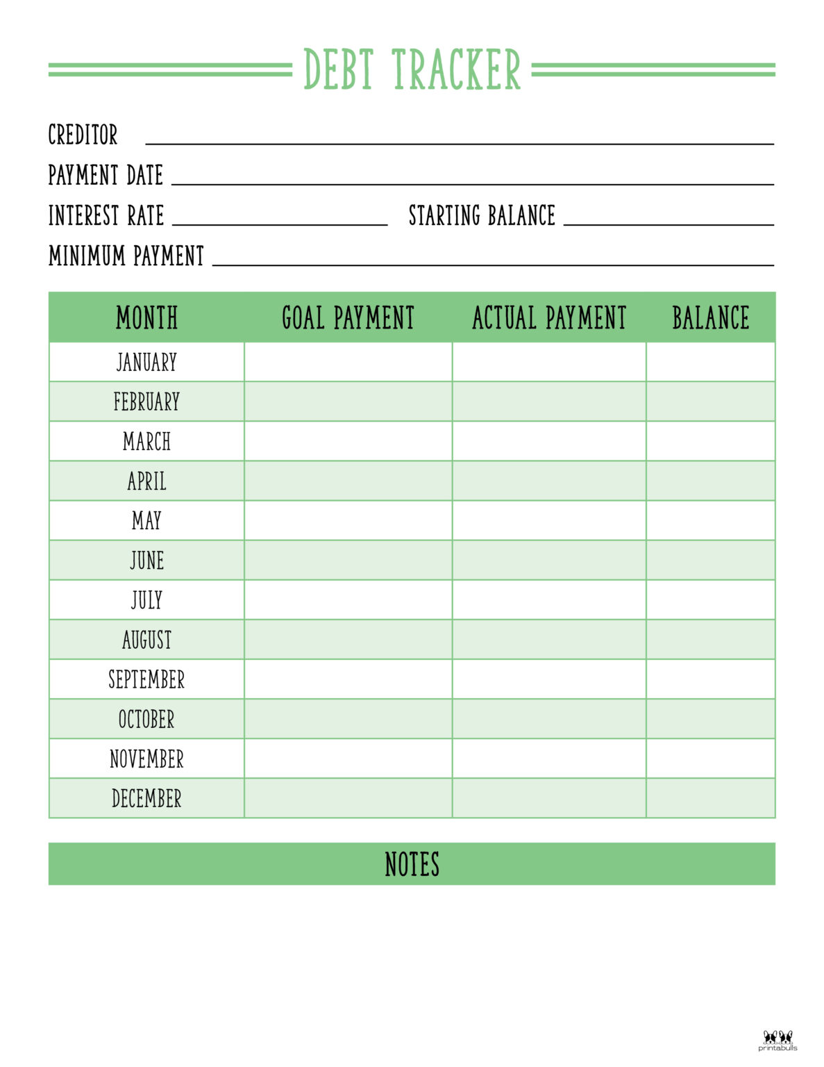 Debt Trackers & Debt Snowball Worksheets - 44 Pages | Printabulls