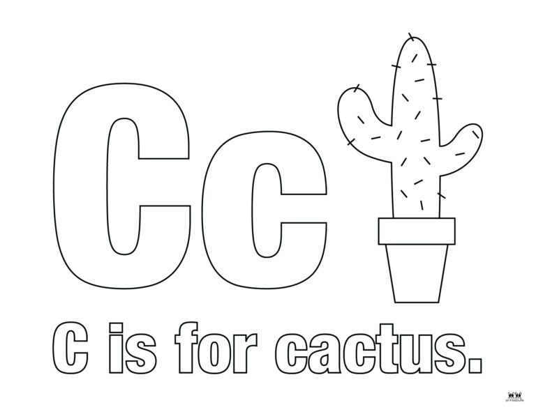 Letter C Coloring Pages - 15 FREE Pages | Printabulls