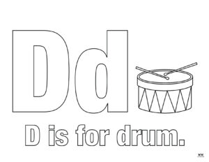 Letter D Coloring Pages - 15 FREE Pages | Printabulls