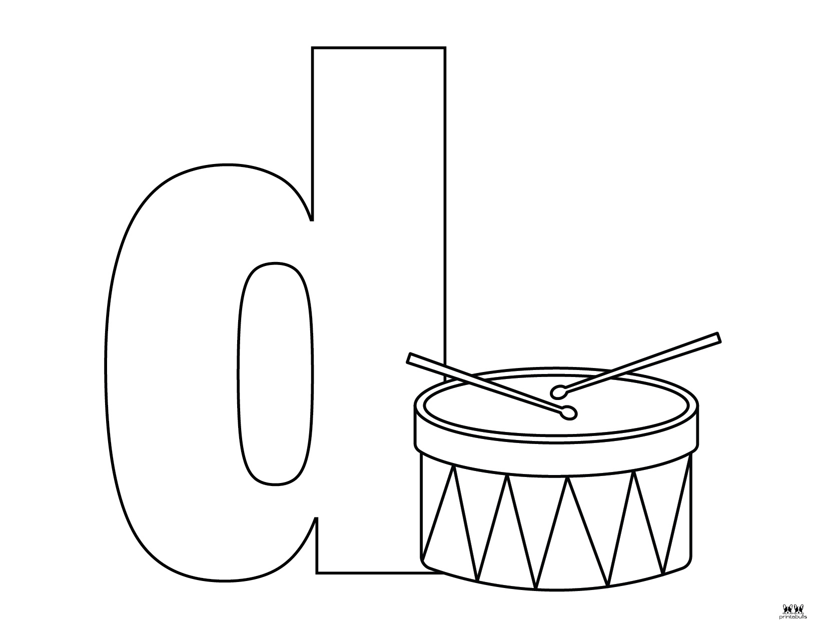 Letter D Coloring Pages - 15 FREE Pages | Printabulls