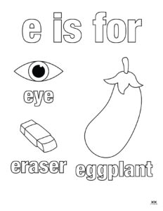 Letter E Coloring Pages - 15 FREE Pages | Printabulls