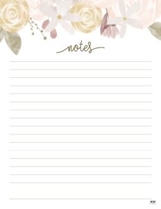 Note Pages & Templates - 30 FREE Printables - PrintaBulk