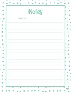 Note Pages & Templates - 30 FREE Printables | Printabulls