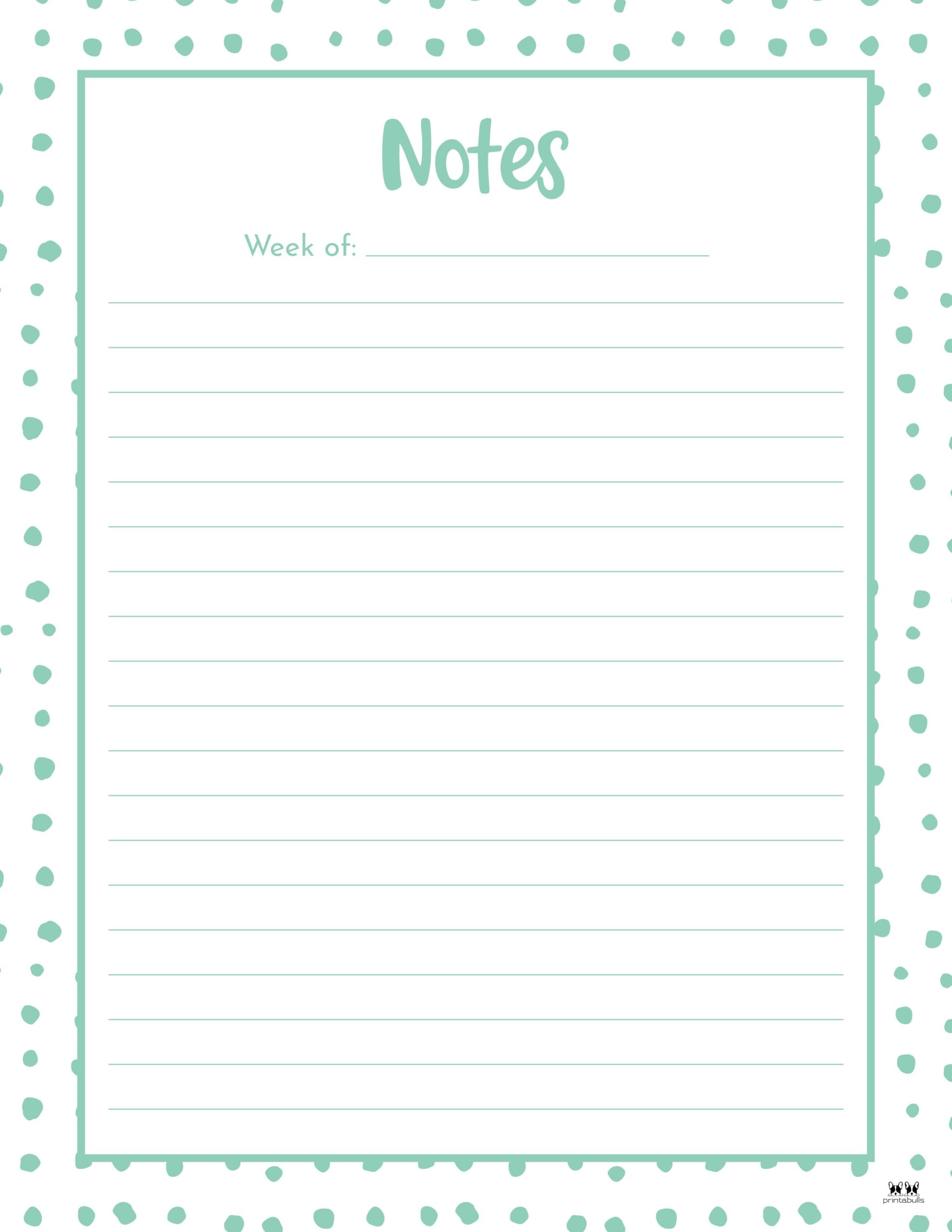 Note Pages & Templates - 38 FREE Printables | Printabulls