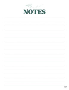 Note Pages & Templates - 38 FREE Printables | Printabulls