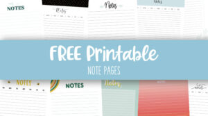 Note Pages & Templates - 30 FREE Printables | Printabulls
