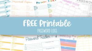Password Logs & Trackers - 25 FREE Printables | Printabulls