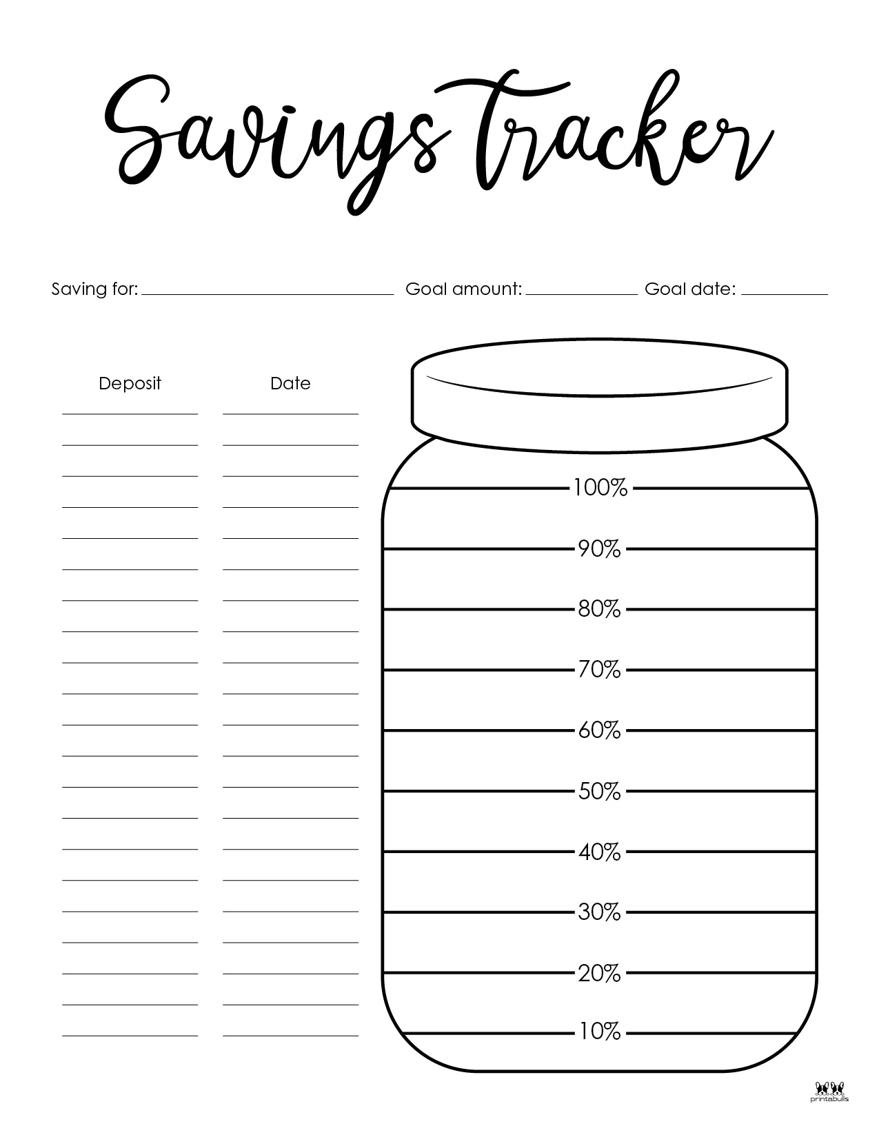 Savings Trackers - 27 FREE Printables - PrintaBulk