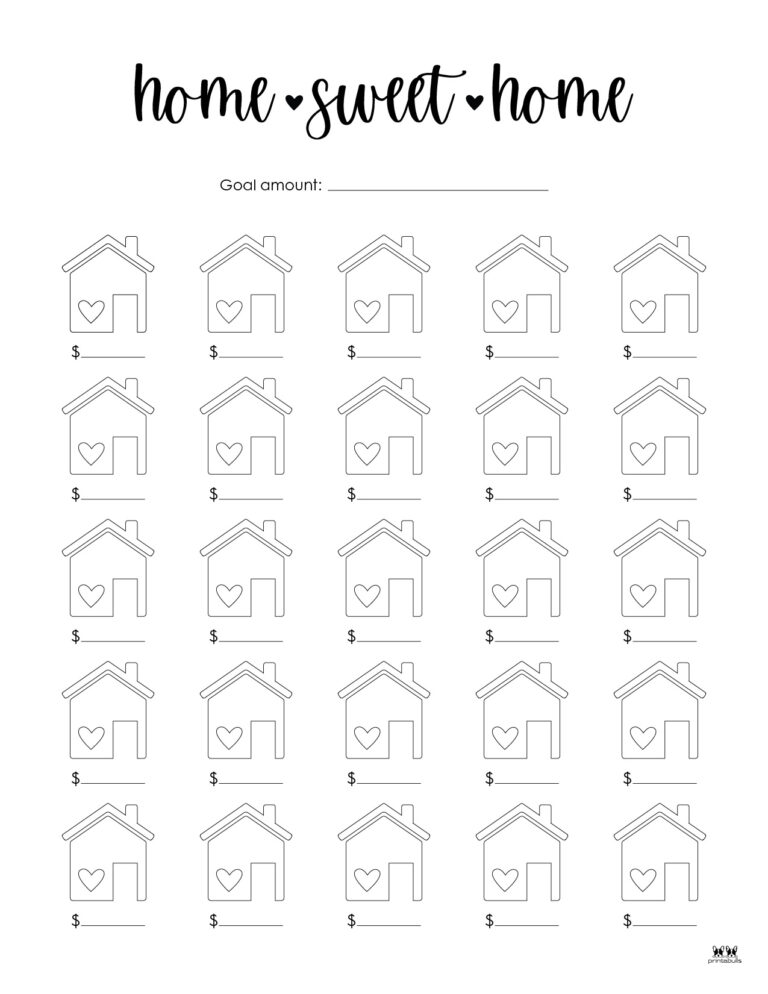 Savings Trackers - 27 FREE Printables - PrintaBulk