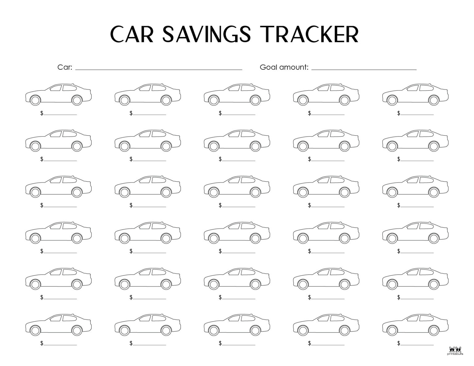 Savings Trackers - 27 FREE Printables | Printabulls