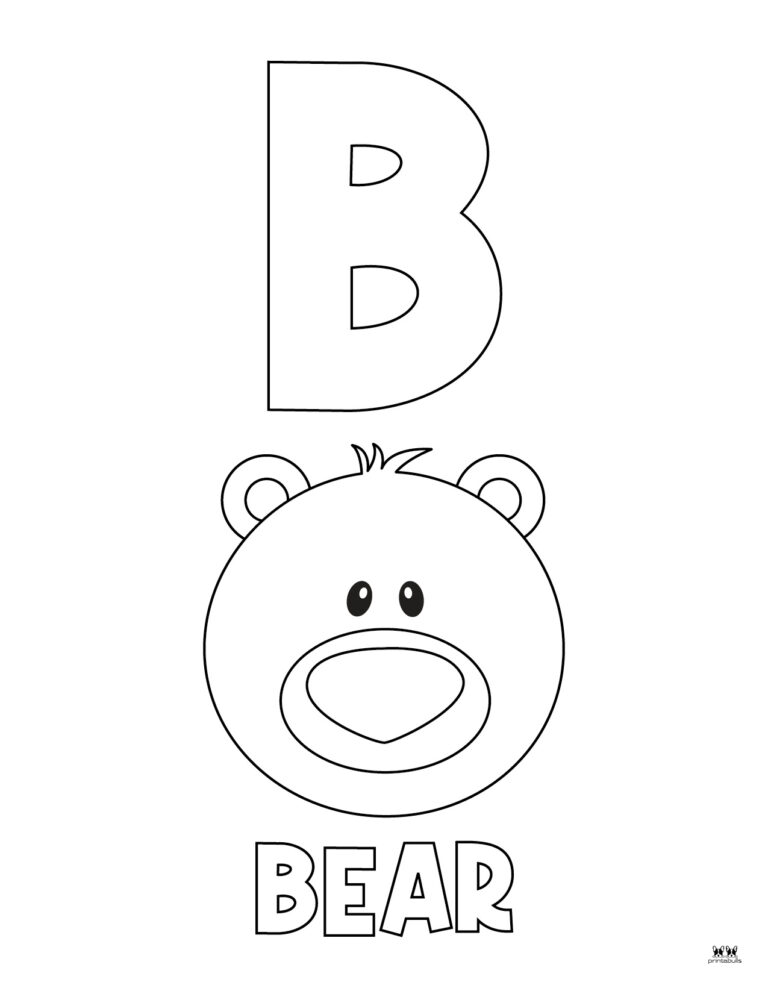 Letter B Coloring Pages - 15 FREE Pages | Printabulls