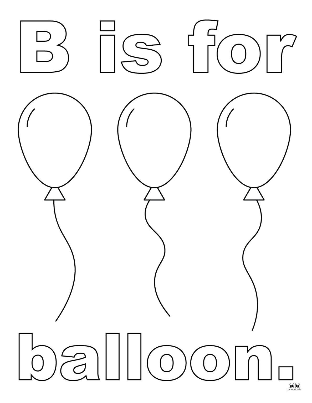 Letter B Coloring Pages - 15 FREE Pages | Printabulls