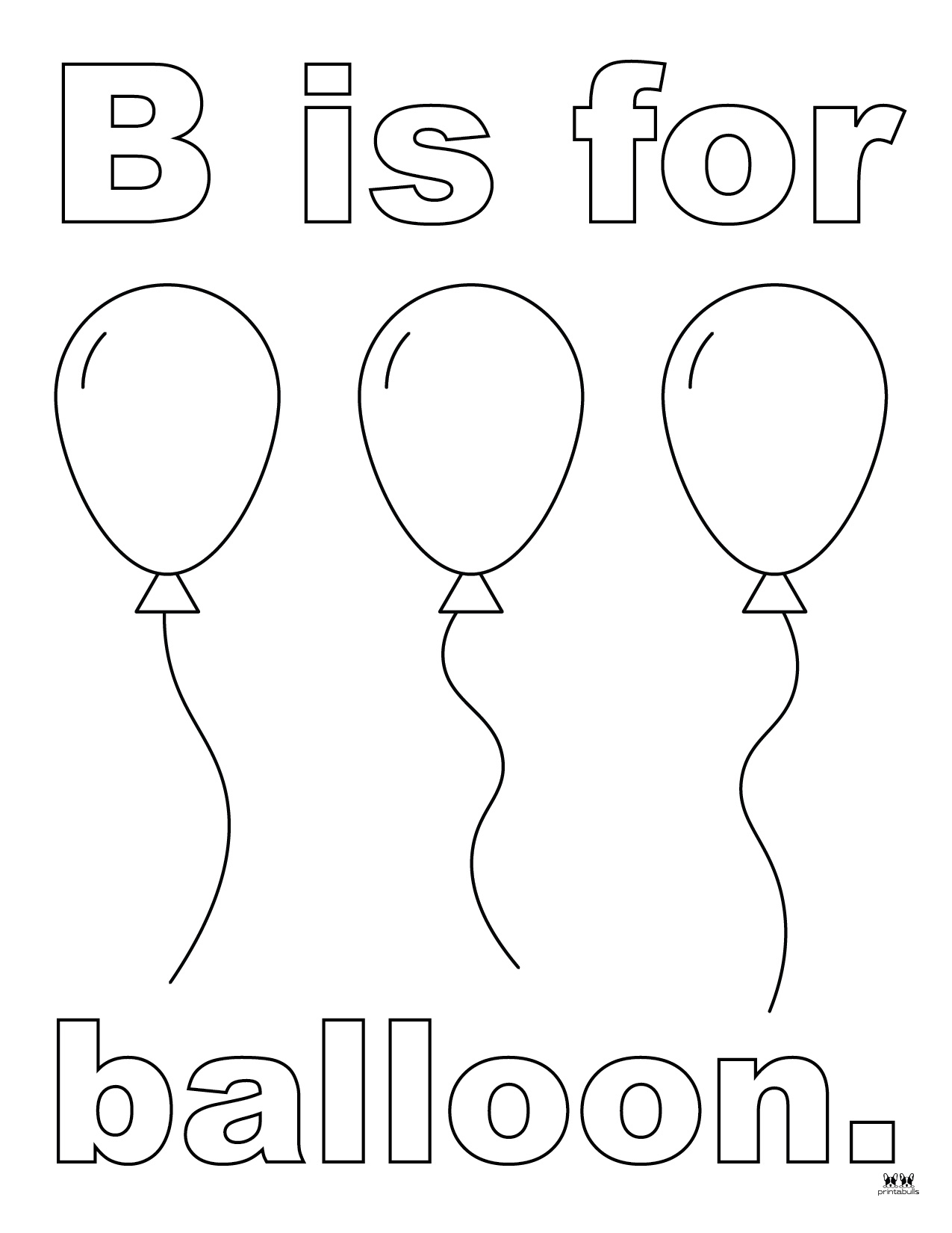 Letter B Coloring Pages - 15 FREE Pages - PrintaBulk