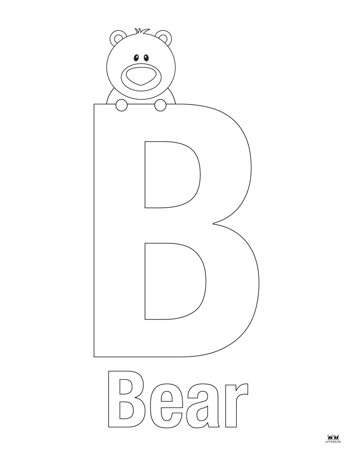 Letter B Coloring Pages - 15 FREE Pages - PrintaBulk