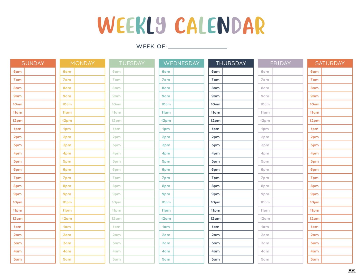 Weekly Planners - 25 FREE Printables - PrintaBulk