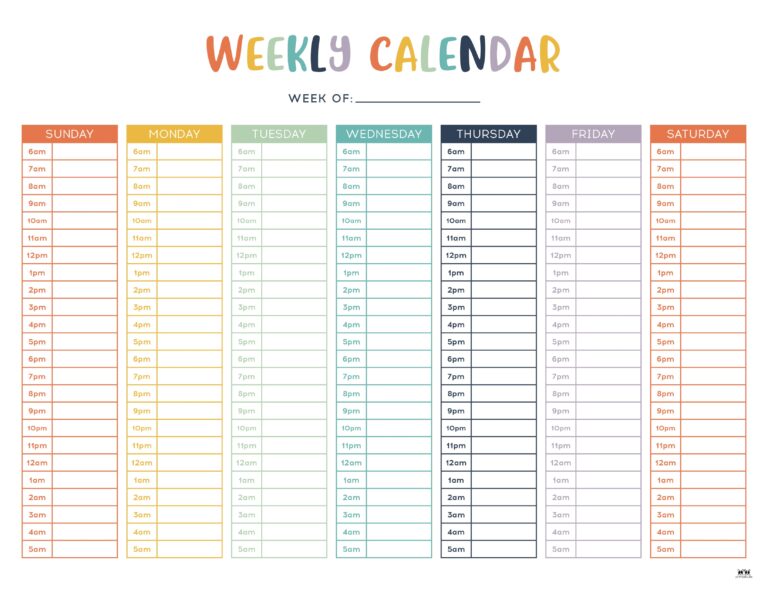 Weekly Planners - 25 FREE Printables - PrintaBulk